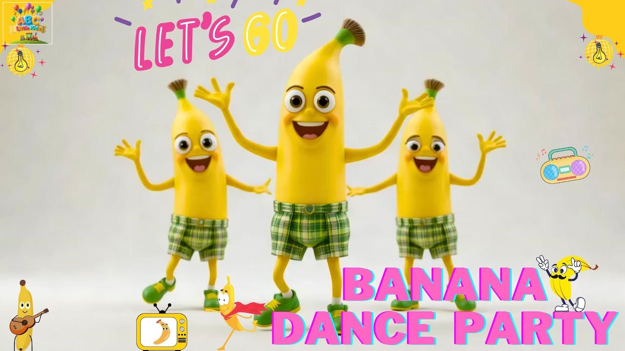 🍌Banana Dance Song for Toddlers | Fun Fruit Dance & Learning Moves| ABC ...