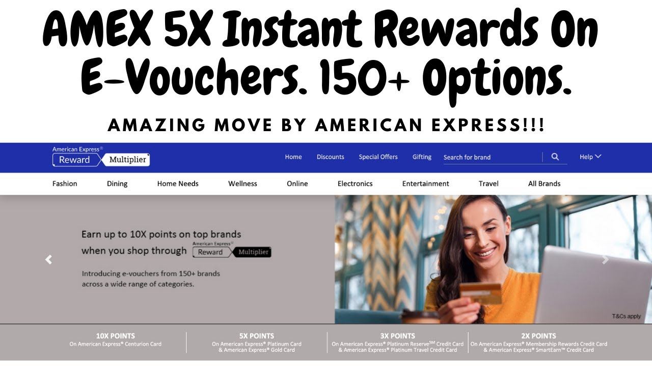 Live Demo of American Express 5X E-Voucher Shopping |Amex Gold Charge ...