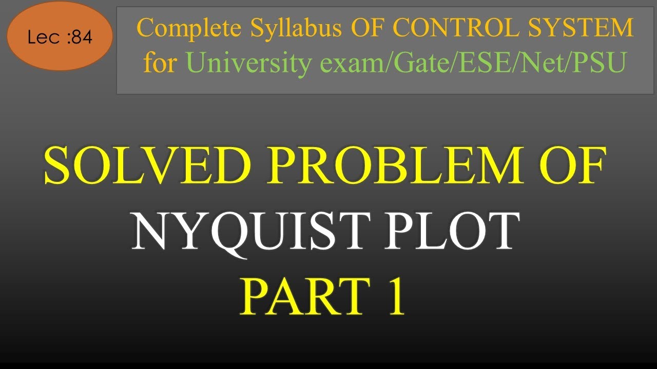 Lec 84 Solved Problem of Nyquist Plot Part-1 | Control System | R K Classes | Hindi | - YouTube