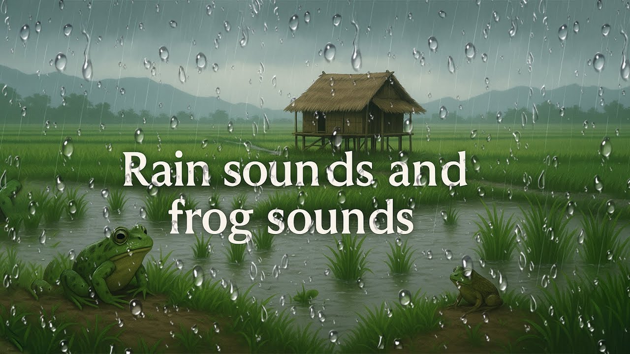 Falling rain sound and frog sounds ! - YouTube