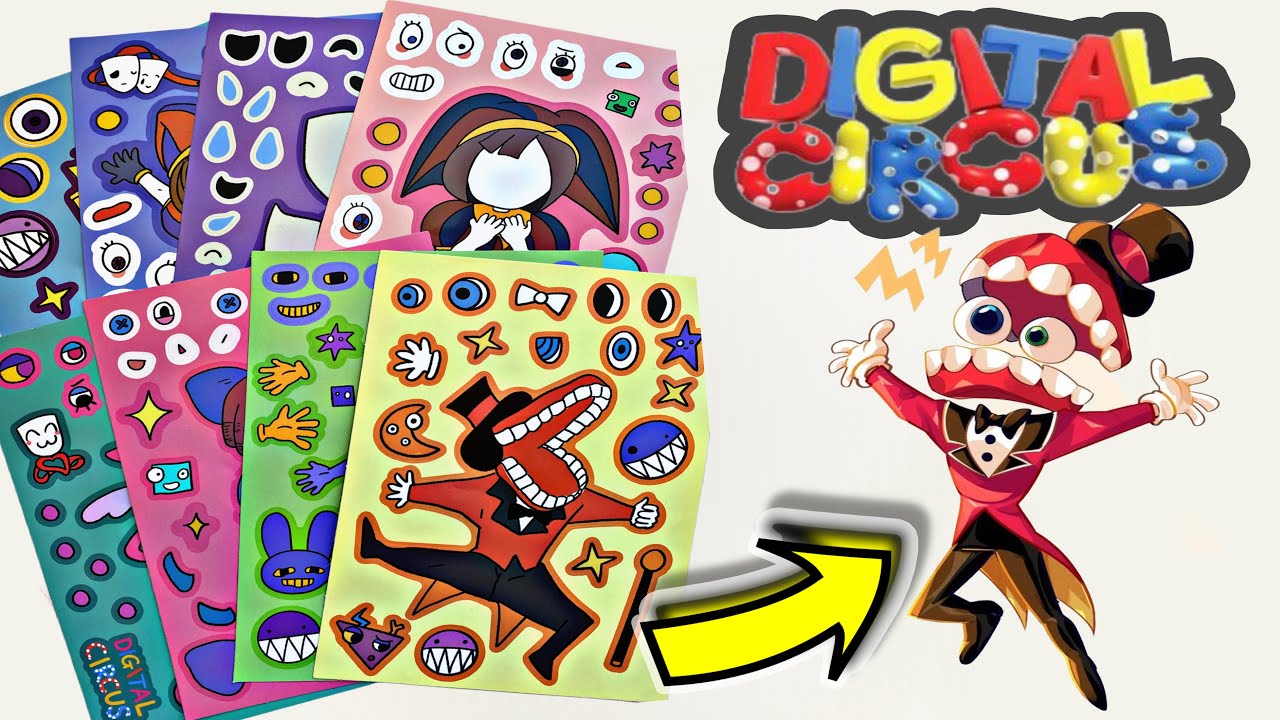 🌸Decorate with Sticker Book The Amazing DIGITAL CIRCUS 🎪#paperdiy # ...