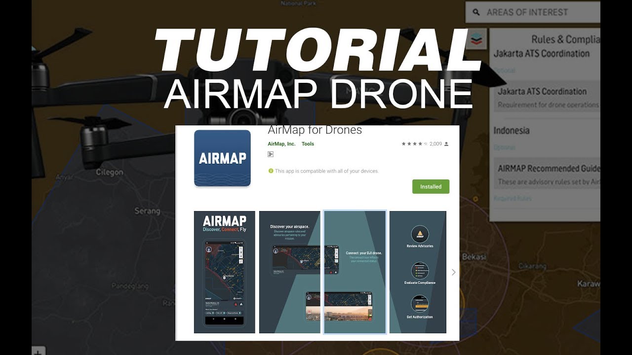 AIRMAP DRONE INDONESIA - TUTORIAL PETA DRONE INDONESIA - YouTube