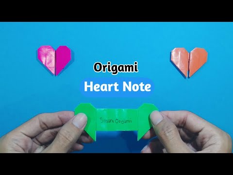 How to Make Paper Origami Heart Notes, Valentine's Day Notes from Paper ...