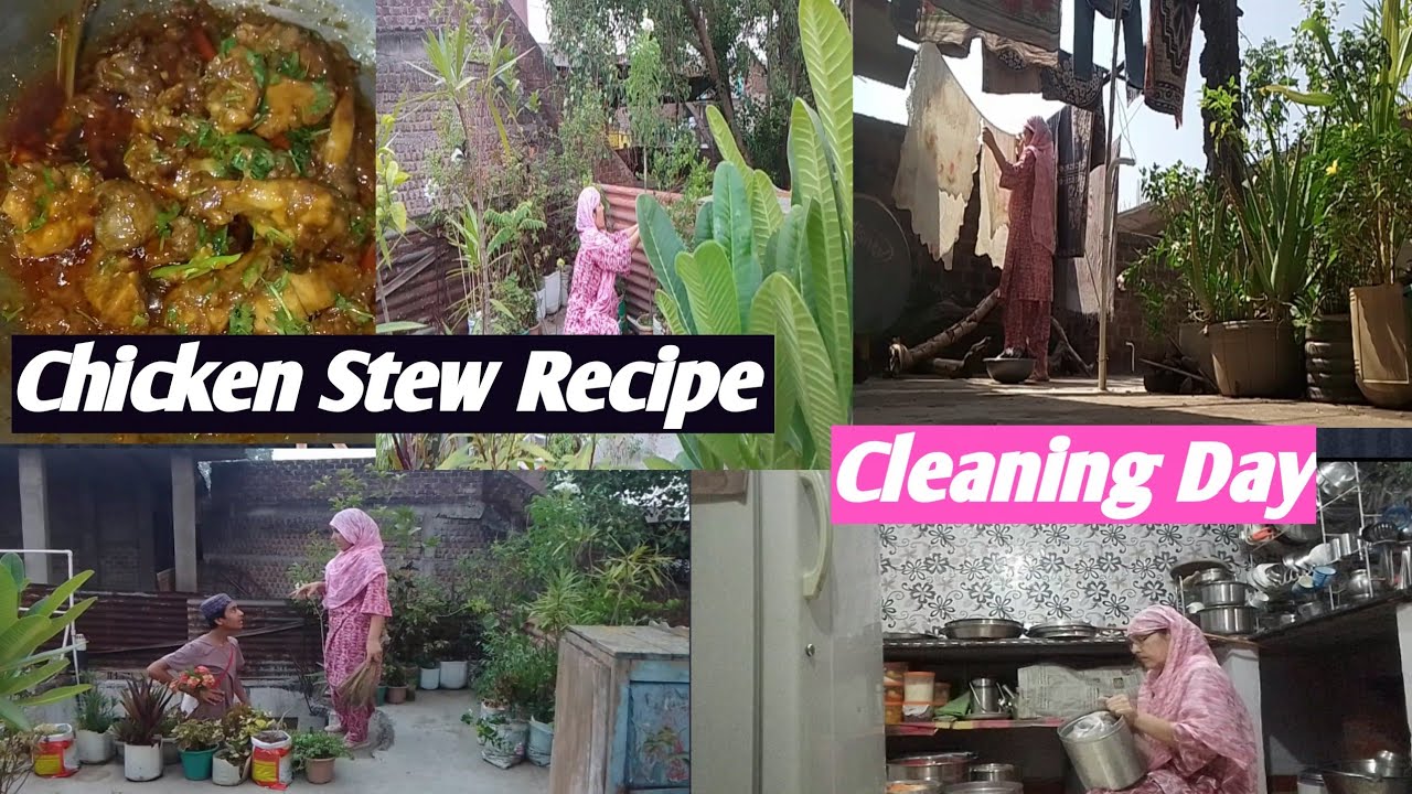 Chicken stew recipe // Cooking & Cleaning vlog - YouTube