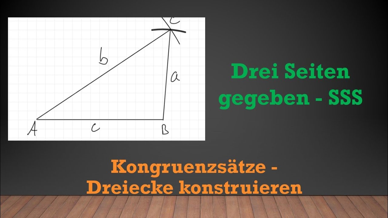 Dreiecke konstruieren - Kongruenzsätze: Seite-Seite-Seite "SSS" | Mathe ...
