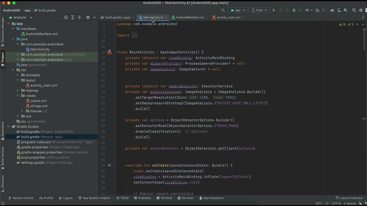 Android Object detection using mlkit and tensorflow lite with camerax in native android app ...