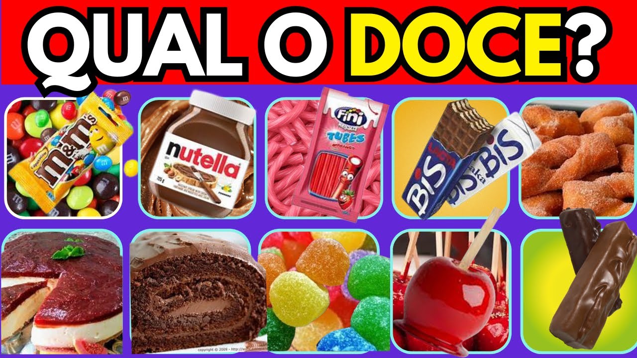 45 DOCES para Testar seus Conhecimentos 🧁Adivinhe os Nomes dos Doces ...
