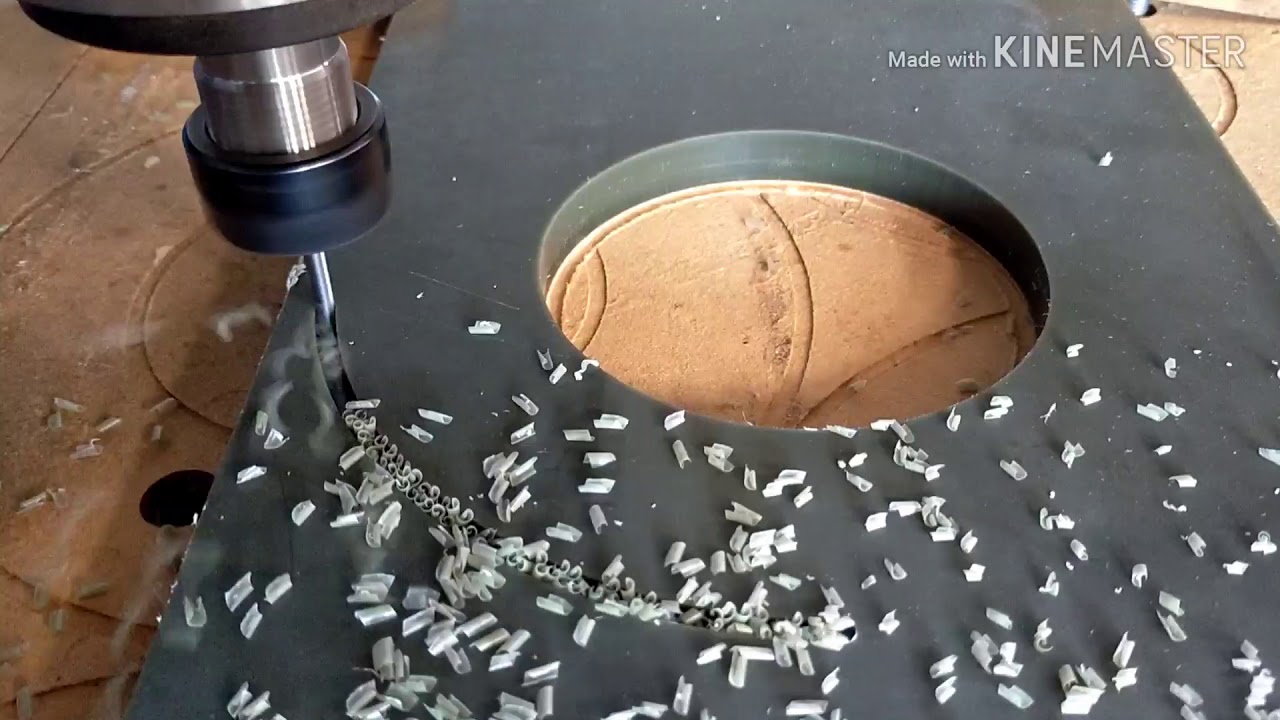 DIY CNC Router machining oil impregnated nylon. - YouTube