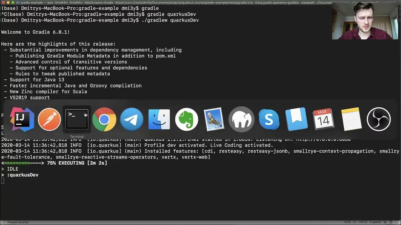 Quarkus Backend development with Java and GraalVM - Building and inspecting project with Gradle ...