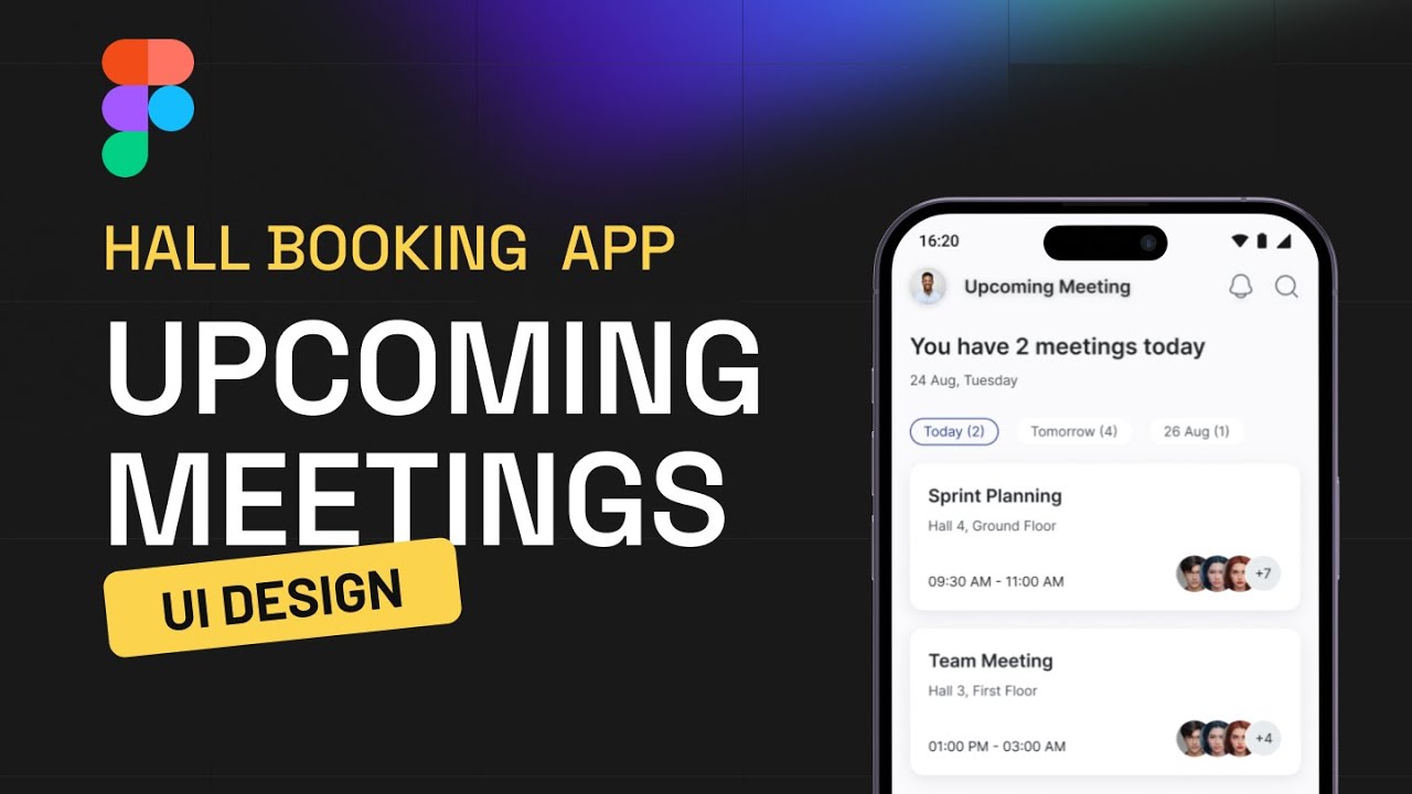 Upcoming Meeting Details UI Design(+ free file 🎁) | Meeting Room ...