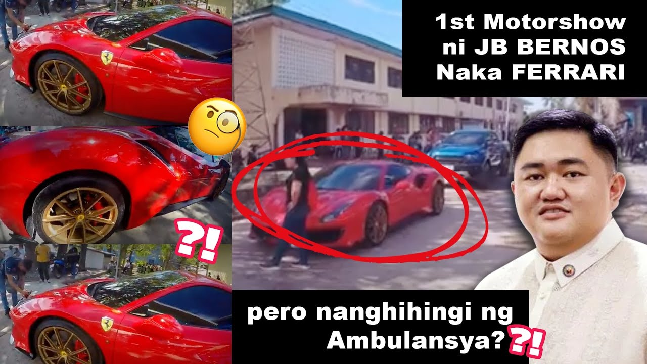 Mayor JB Bernos : Ferrari gamit ang buwis ng Bayan!? 1ST MOTORSHOW INILABAS ANG KANYANG FERRARI ...