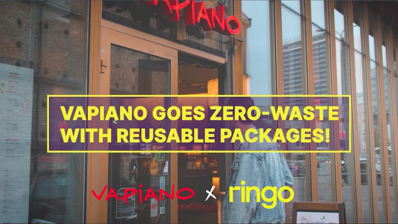 Vapiano goes zero-waste with reusable Ringo packages! - YouTube