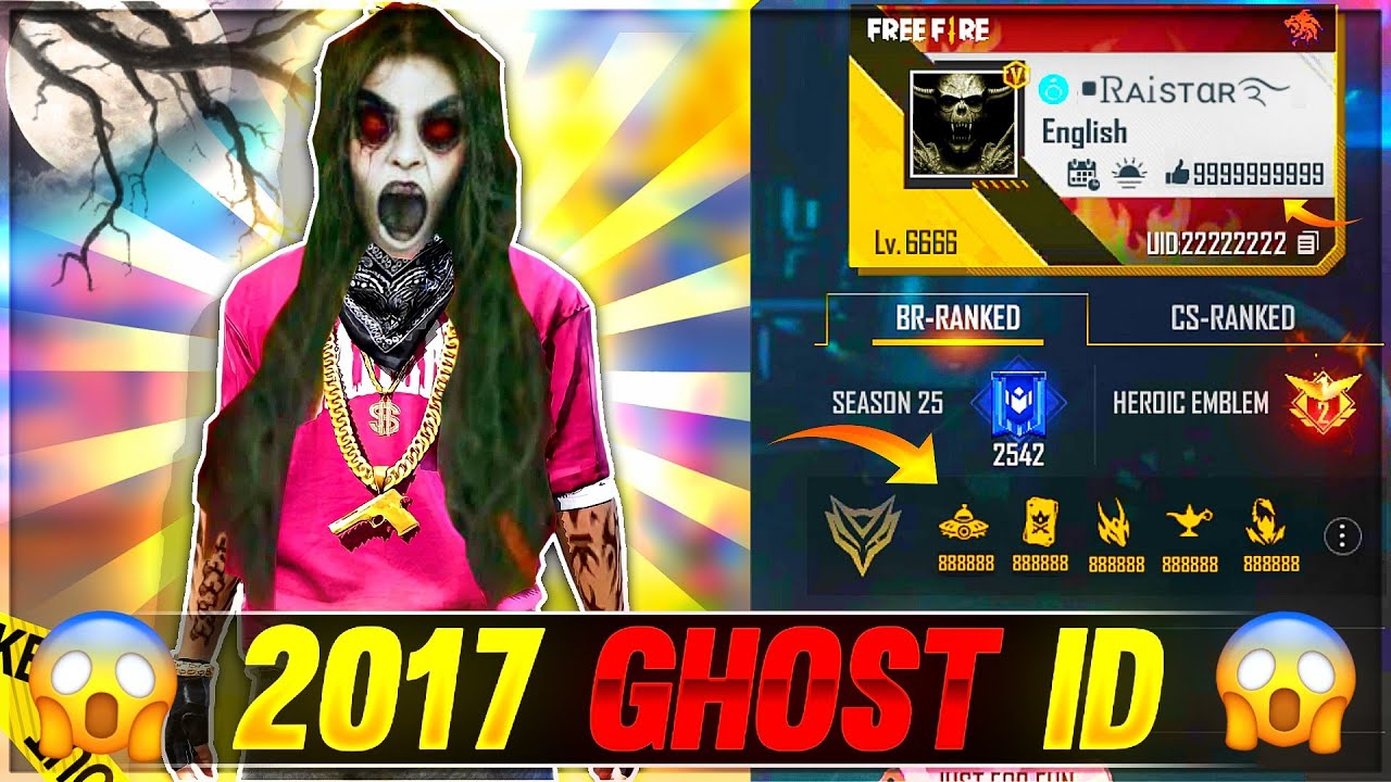 Top 5 Most Dangerous Ghost ID 😱 || Real Ghost Ids In Free Fire || Top 5 ...