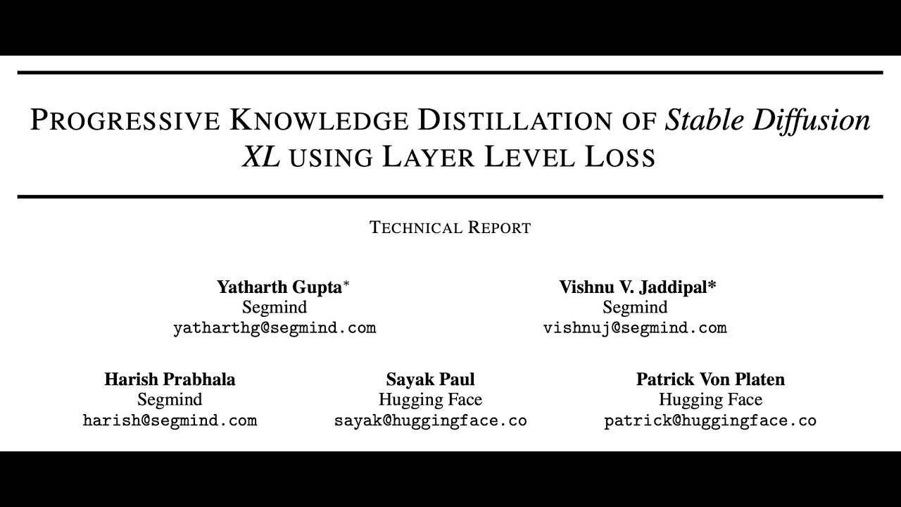 [short] Progressive Knowledge Distillation of Stable Diffusion XL using Layer Level Loss - YouTube