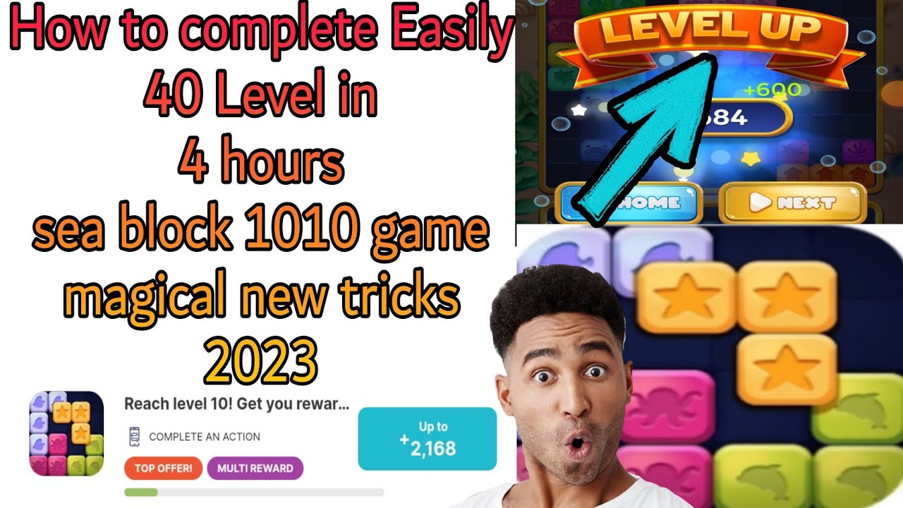 How to complete Easily 40 Level sea block 1010 game | English language ...