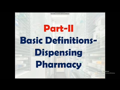 Basic Definitions || Dispensing Pharmacy || Part-2 || Pharmacy - YouTube