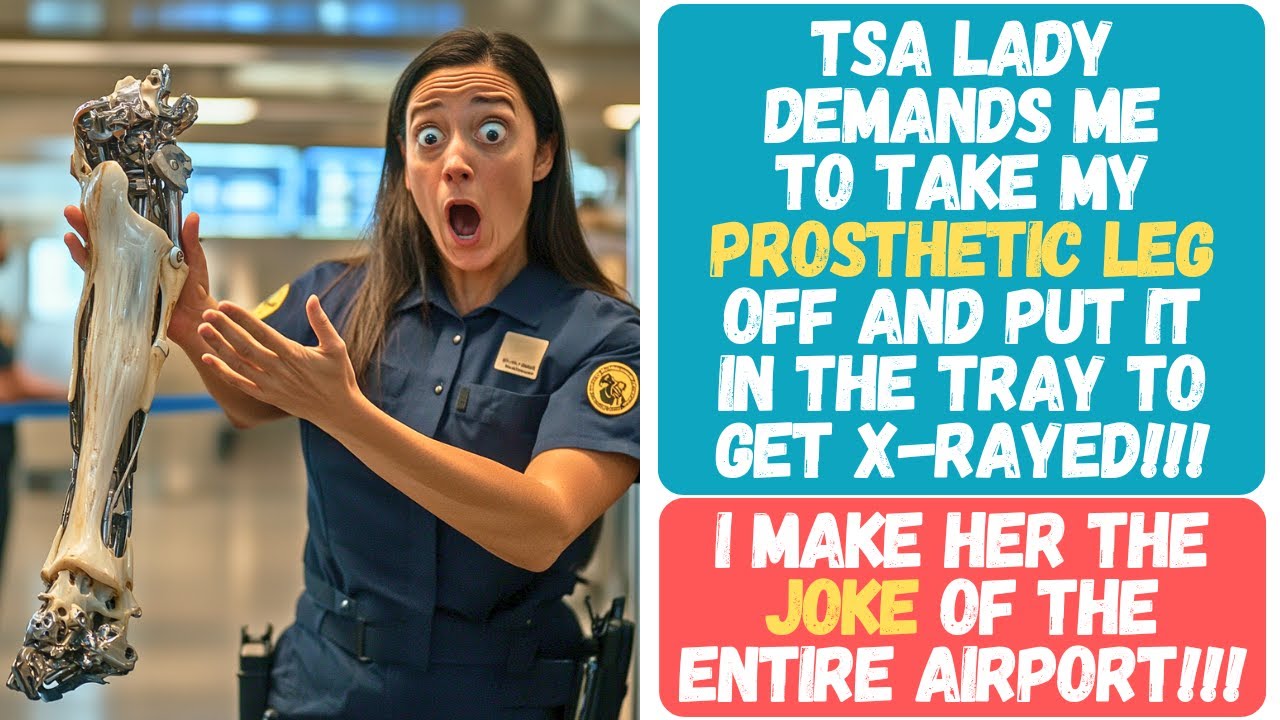 TSA LADY INSISTS I REMOVE MY PROSTHETIC LEG! I TURN IT INTO A JOKE AND ...