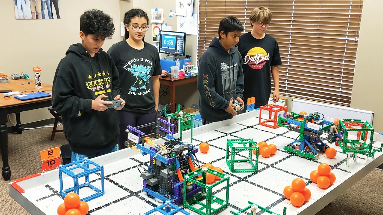Vex IQ squared away Cyborg X and Terabytes scrimmage - YouTube