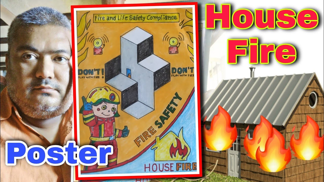 Fire & life safety compliance drawing/ don't play with fire/ house fire ...