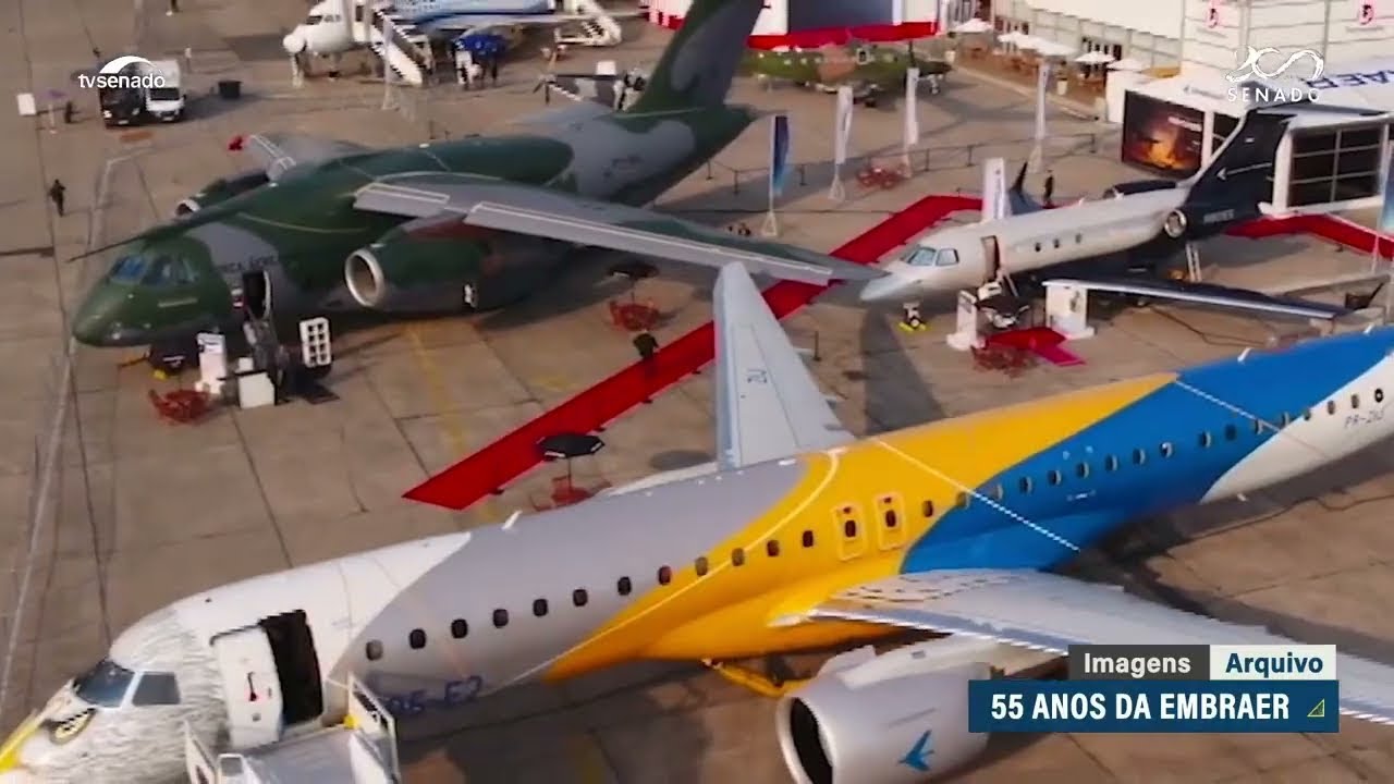 Senado comemora 55 anos da Embraer em sessão especial - YouTube