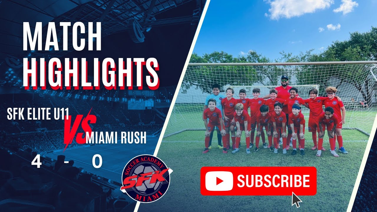 U11 SFK Elite Dominate Miami Rush | 4-0 Win | SFPL Match Second Half ...