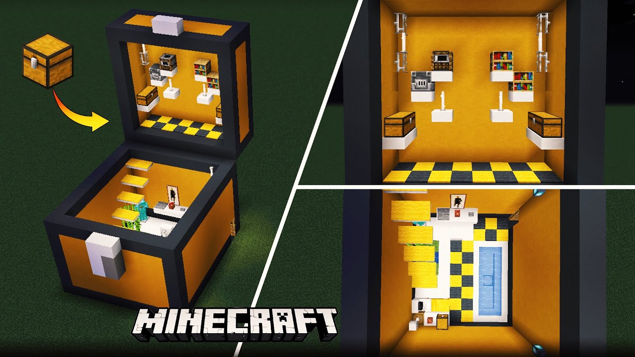 Minecraft CHEST HOUSE Tutorial | How to build a Chest House in ...