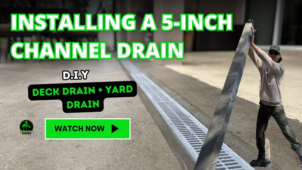 Installing a 5inch Channel Drain - YouTube