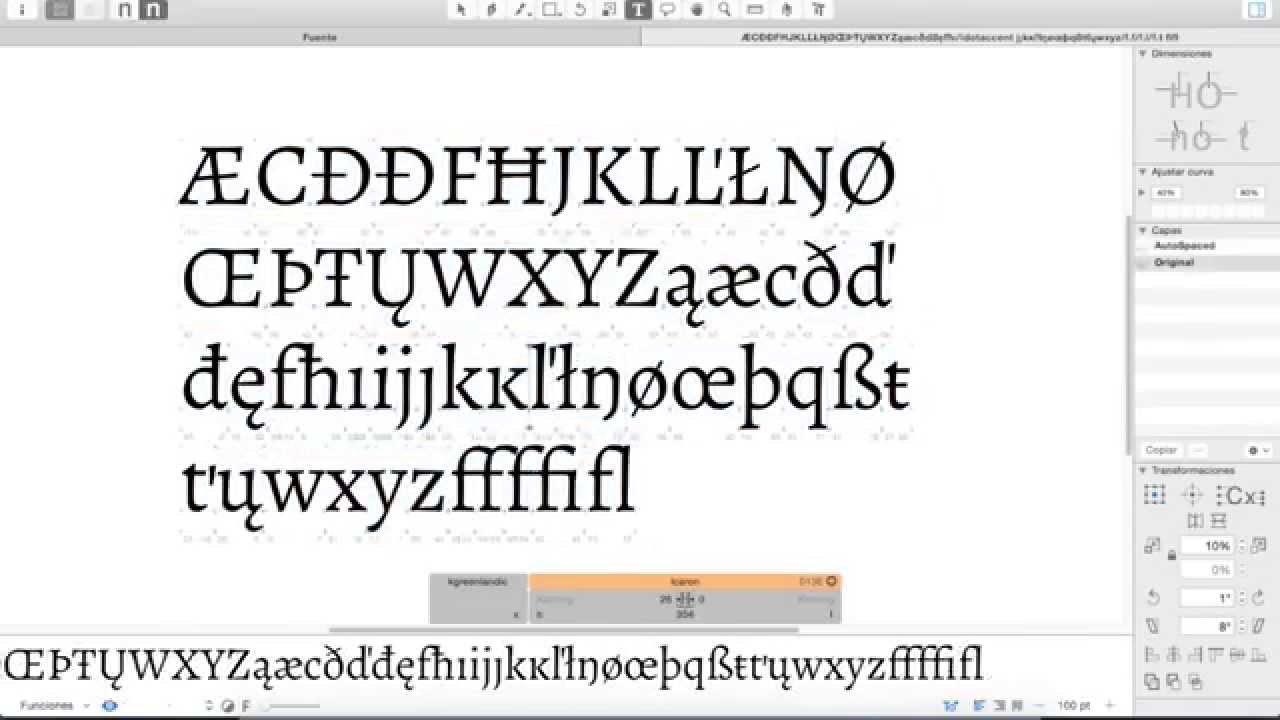 Using Letter Spacer script with serif typeface, by Huerta Tipográfica ...