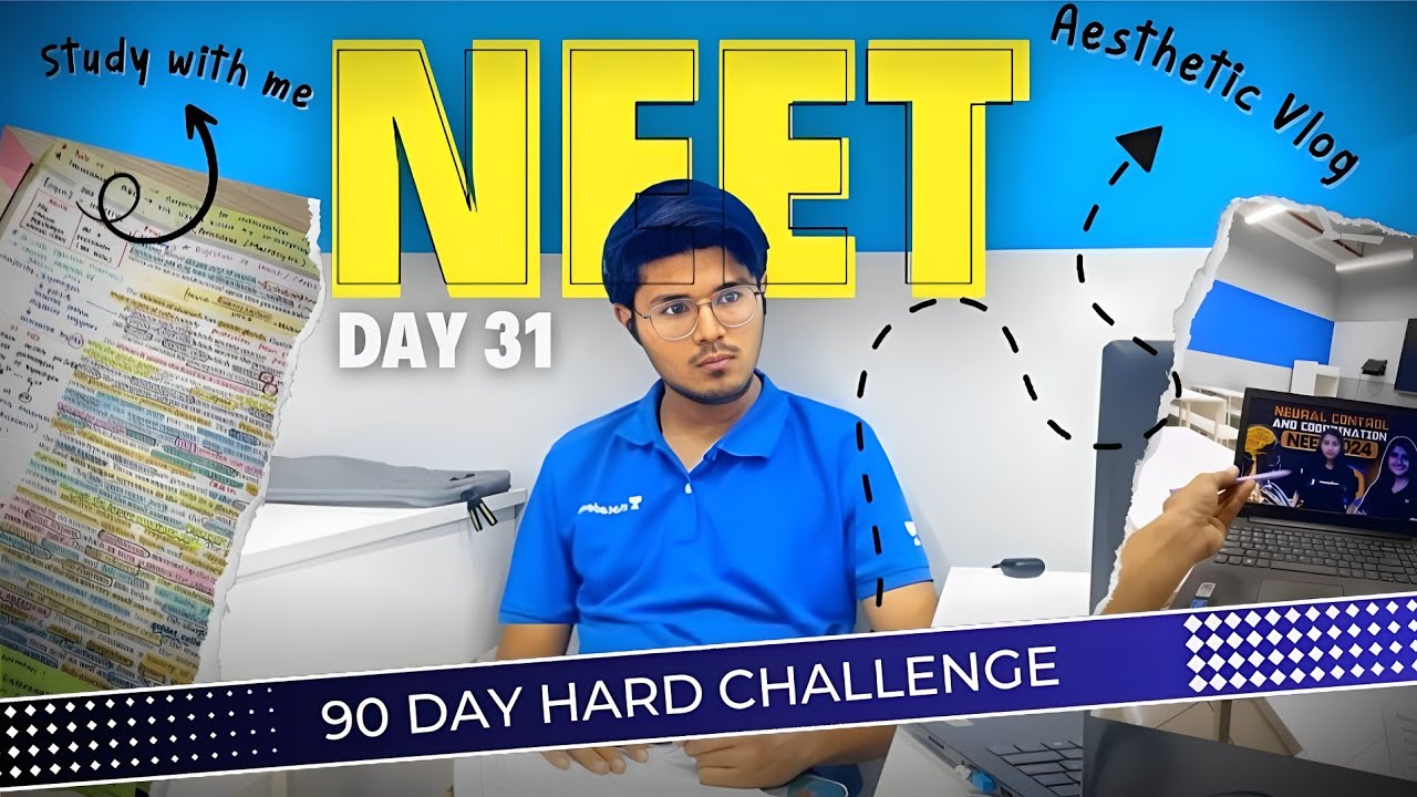 Day 31 Of 90 Days Hard NEET Challenge - NEET 2024 Study Vlog📚 - YouTube