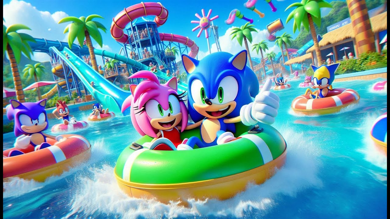 SONIC & AMY’s Ultimate Water Slide Adventure - Sonic The Hedgehog 3 ...