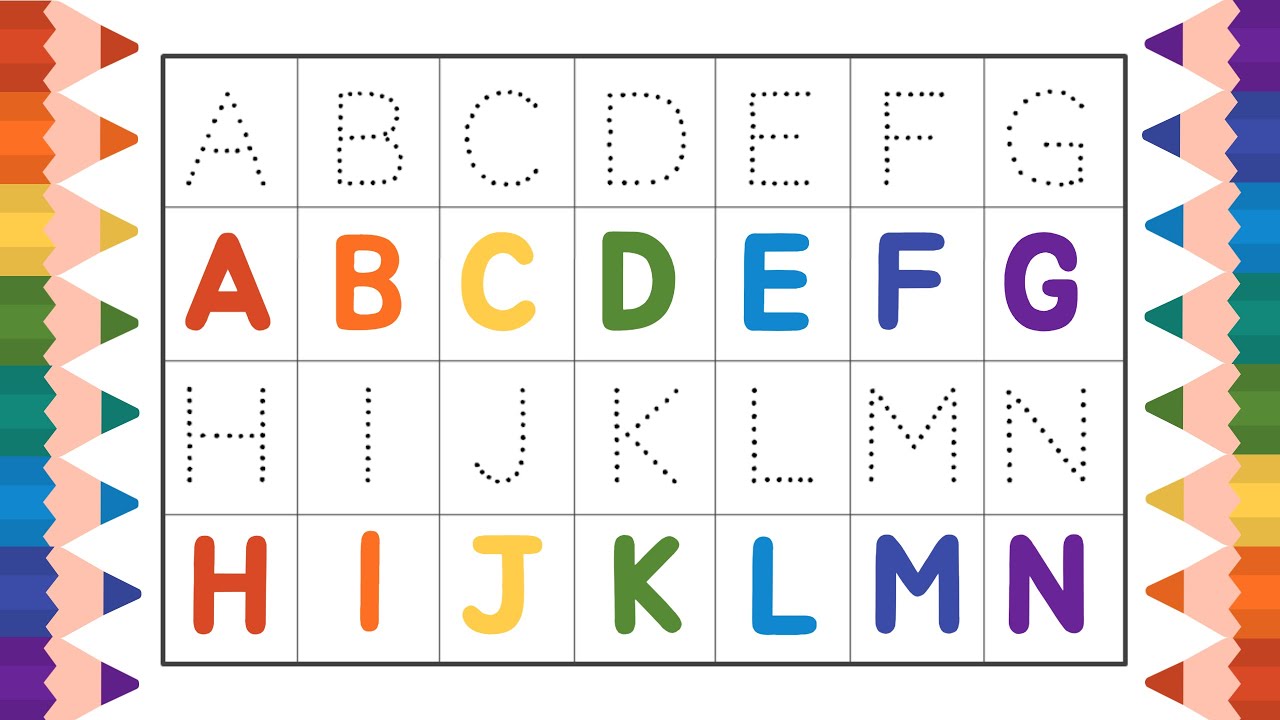 Writing Capital Letters Alphabet For Children | English Alphabets A to ...