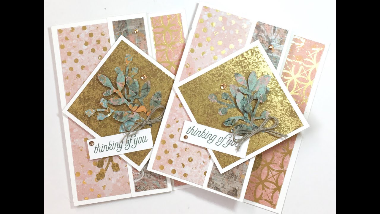 Texture Chic Fun Fold Thinking of You Card - YouTube
