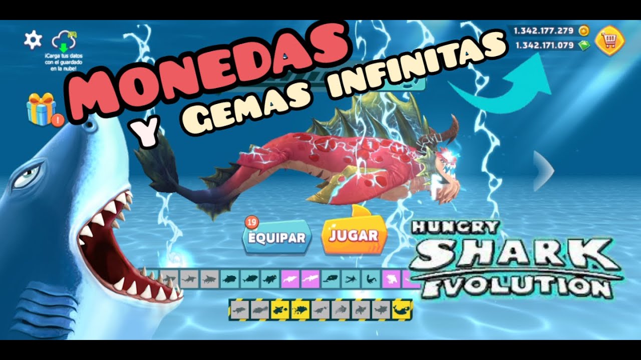 Como tener MONEDAS y GEMAS infinitas en HUNGRY SHARK EVOLUTION - YouTube