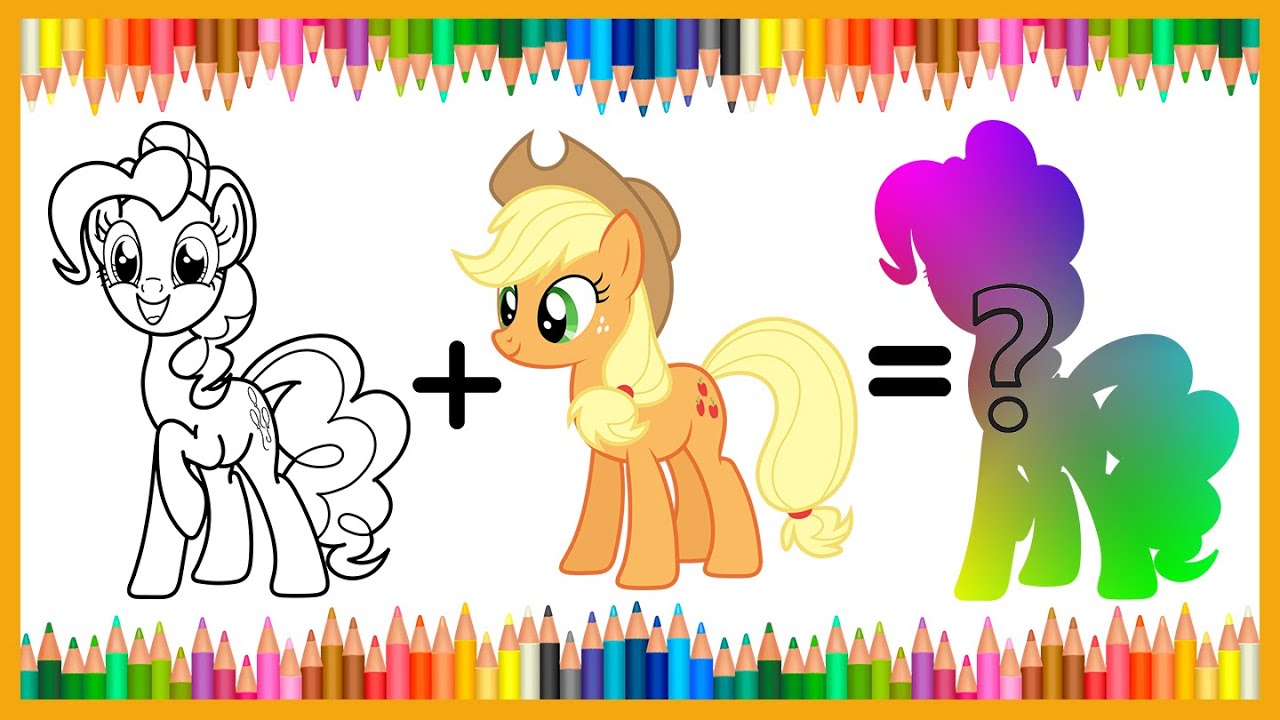 🎨Coloring Swap Pinkie Pie to Applejack | How To Color, Easy Coloring ...