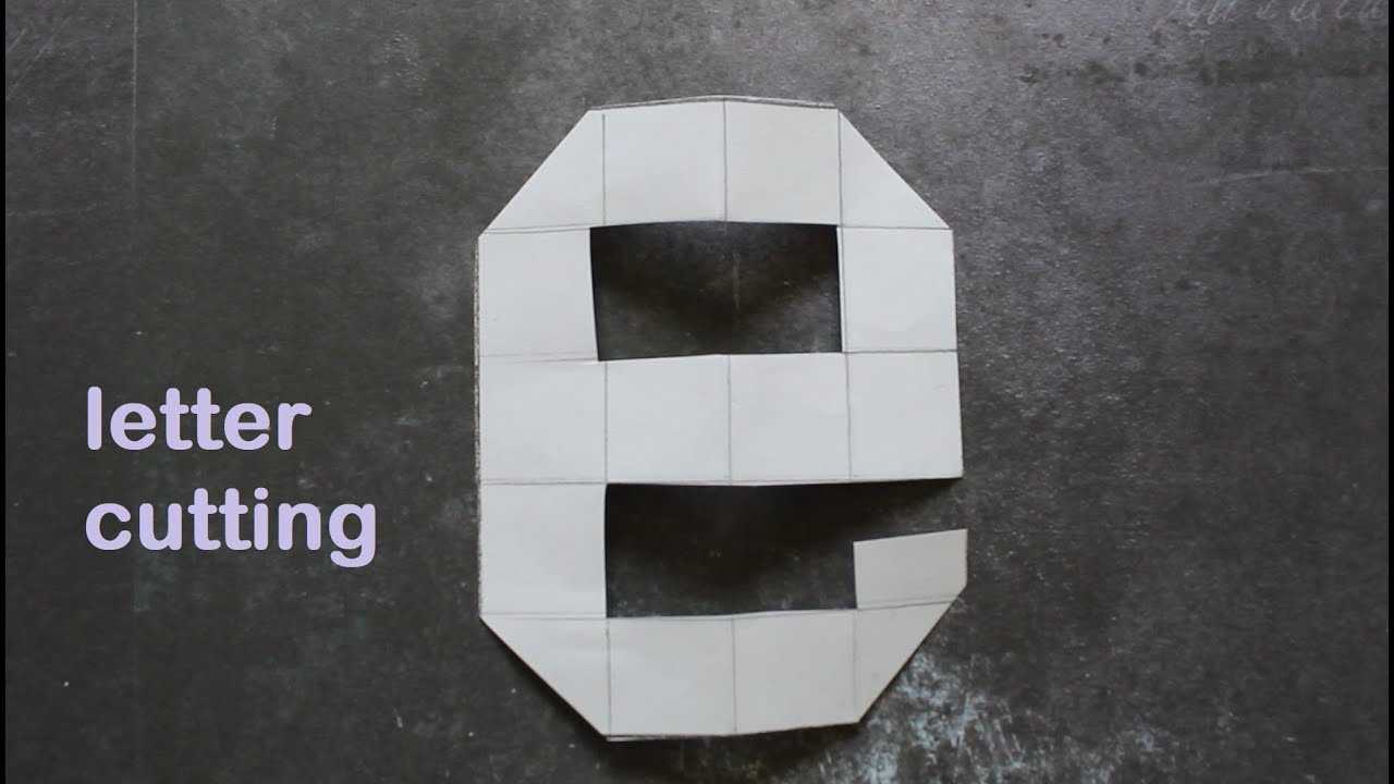 How to Cut Out Lower Case Alphabet: Letter e (5x4grid) - YouTube