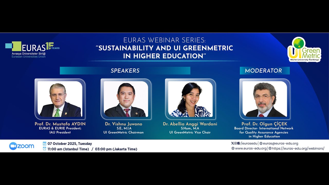 ''Sustainability and UI GreenMetric in Higher Education'' - YouTube