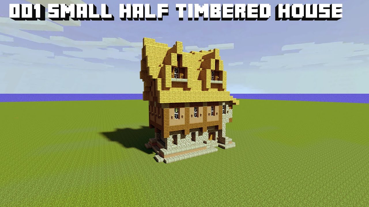 Minecraft Let's Build Tutorial 001: Small half timbered house / Kleines ...