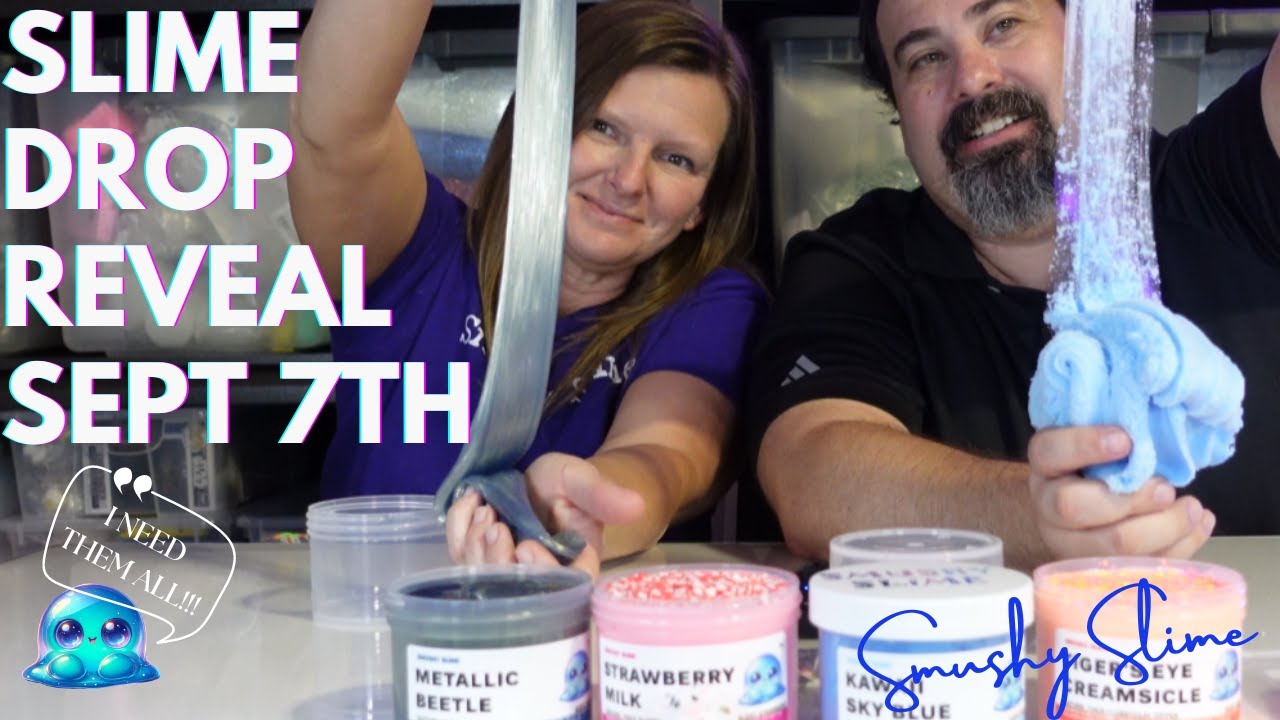 Smushy Slime Drop Reveal Sept 7 - Clear Slime Jelly Slime Snow Slime ...