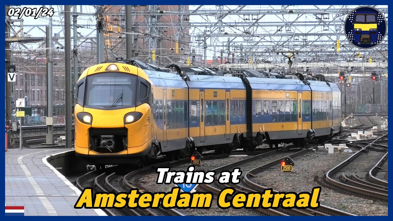 Trains at Amsterdam Centraal Station | 02/01/24 - YouTube