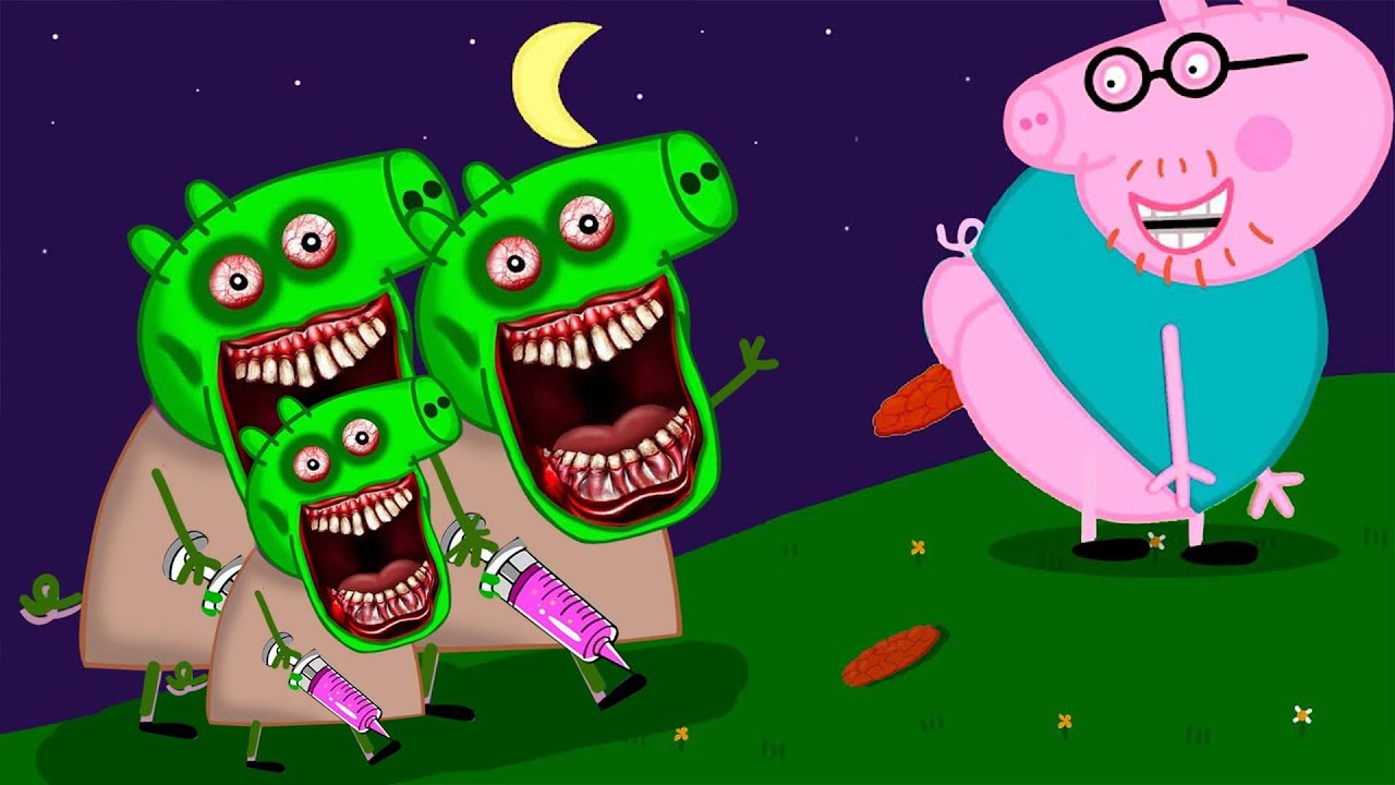 Zombie Apocalypse, Daddy Pig Zombie At The House | Peppa Funny ...