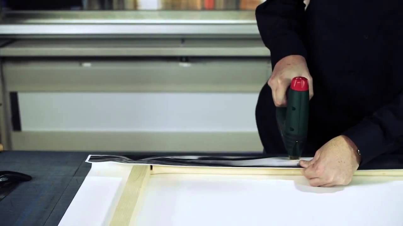 HP Designjet Z series - How to stretch a large format canvas print ...