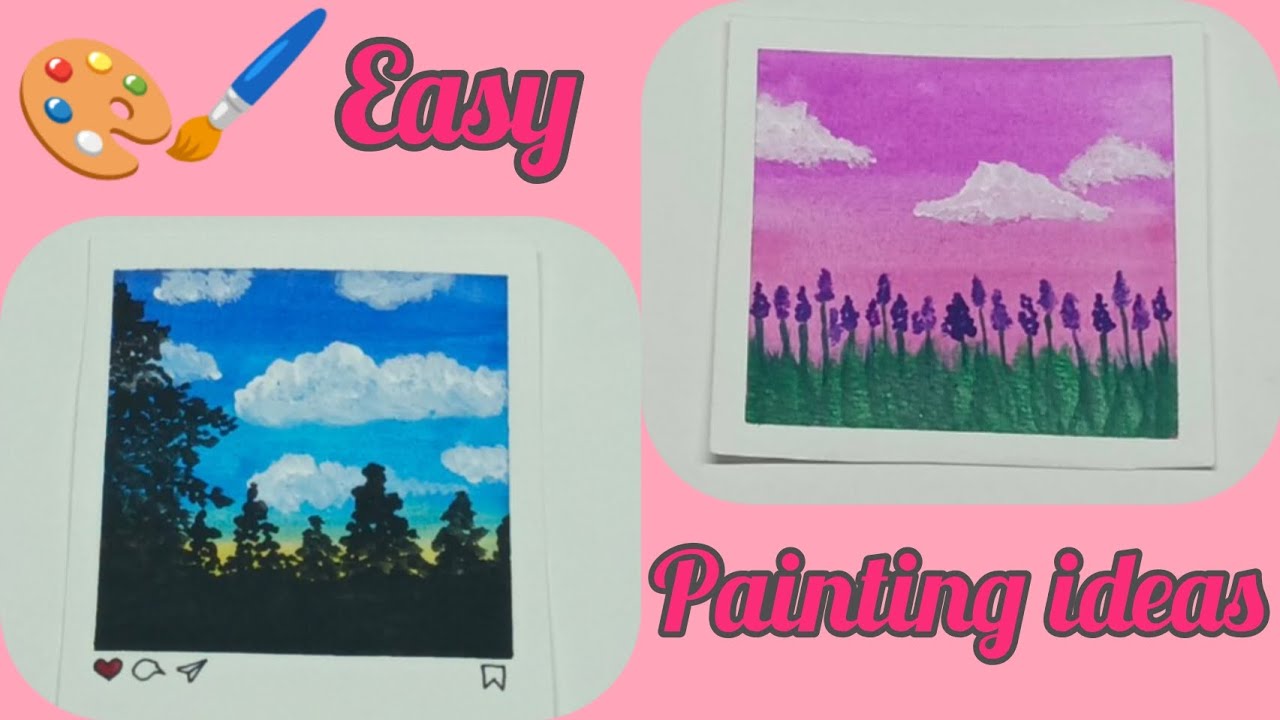 3 Easy painting ideas | Beginners painting ideas | Easy painting ...