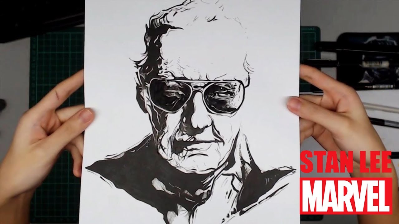 Drawing Stan Lee - A Stan Lee Tribute - YouTube