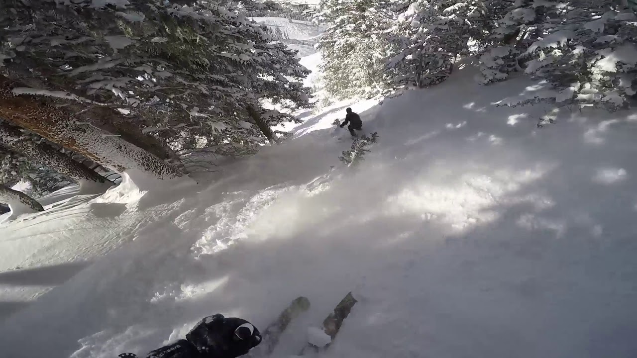 Snowbird Utah Chute Skiing Follow Cam Baldy Bluebird Day Powder Ski ...