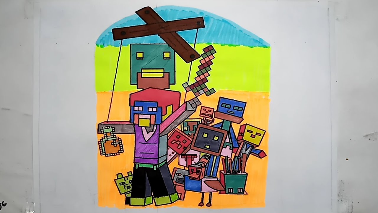 minecraft 117 mr beast coloring pages - YouTube
