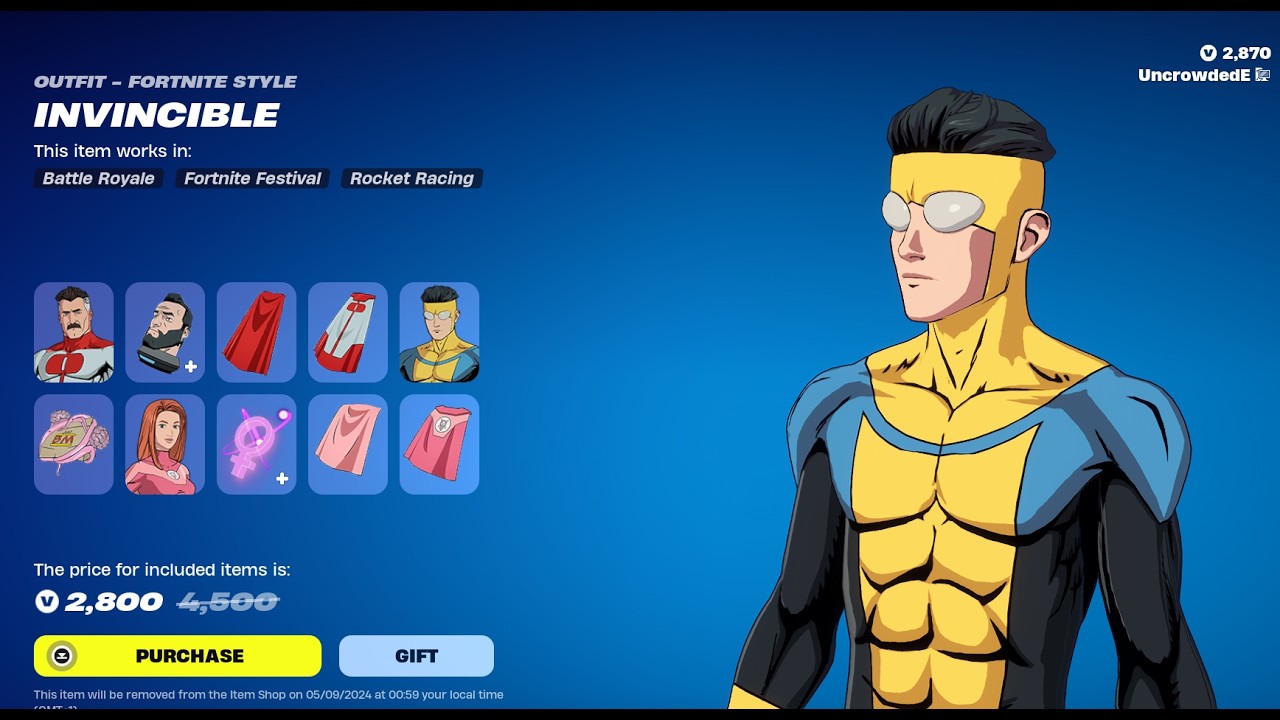 DUDE + INVINCIBLE ARE BACK! Fortnite Item Shop [2nd September 2024 ...