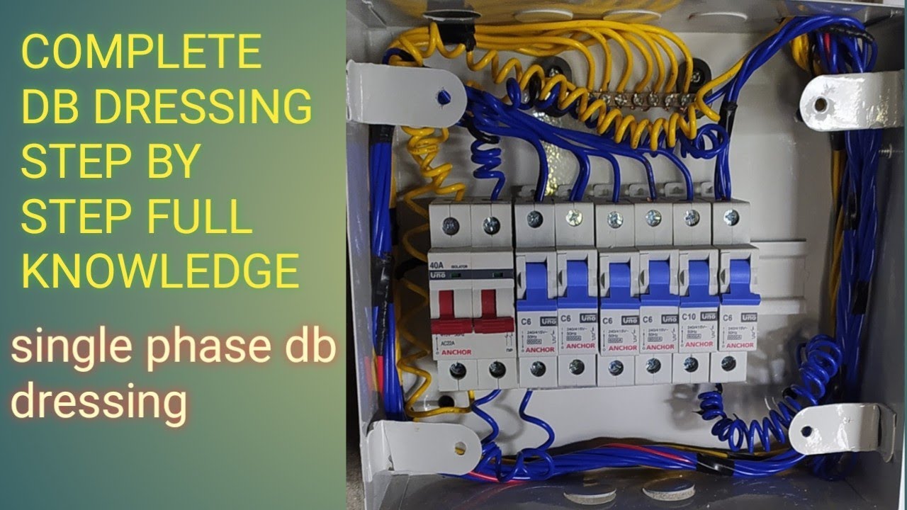 DB dressing /single phase /mcb box conection🪛 full knowledge # ...
