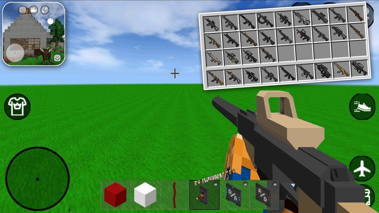 How to Make Working Weapons in MINI BLOCK CRAFT - YouTube