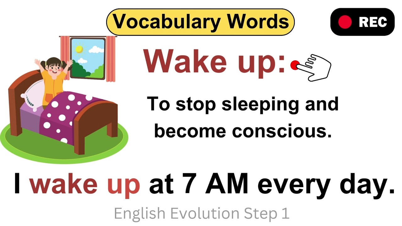 Improve English Speaking : Morning Routine Vocabularies. - YouTube