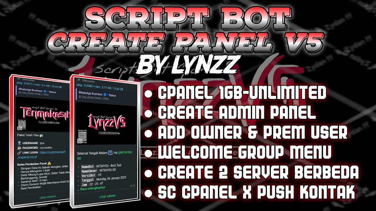 Script Bot Cpanel V5 Pairing Code No Scan No Enc 100 Youtube